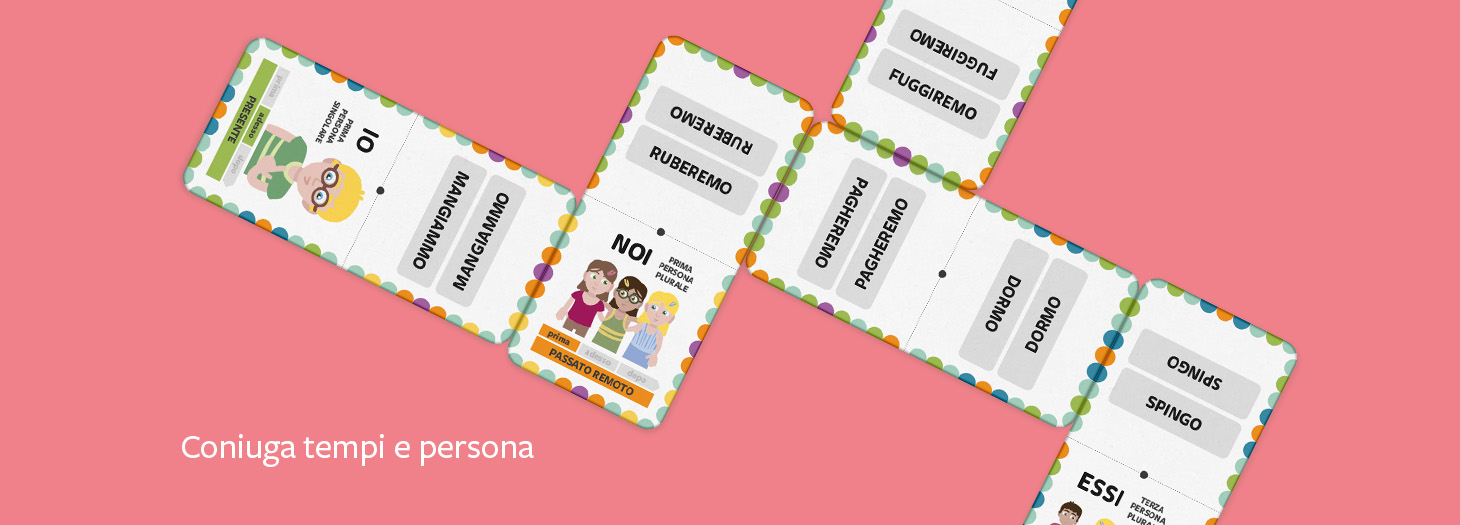 Giocadomino - Verbi | imparare i verbi divertendosi | da 7 anni