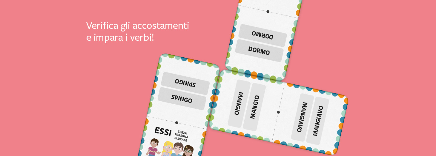 Giocadomino - Verbi | imparare i verbi divertendosi | da 7 anni