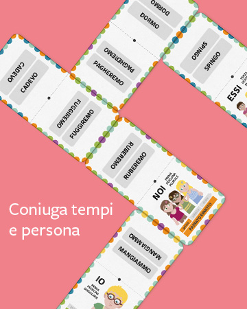 Giocadomino - Verbi | imparare i verbi divertendosi | da 7 anni